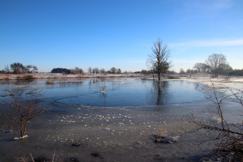 Icy Lake with Many Patterns Stock Photo - Image of crystals, weather ...