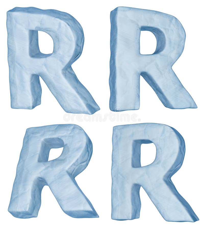 Icy letter R. stock illustration. Illustration of series - 17409272