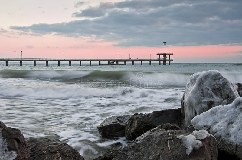 Icy morning stock photo. Image of bulgaria, rocks, seascape - 25954094