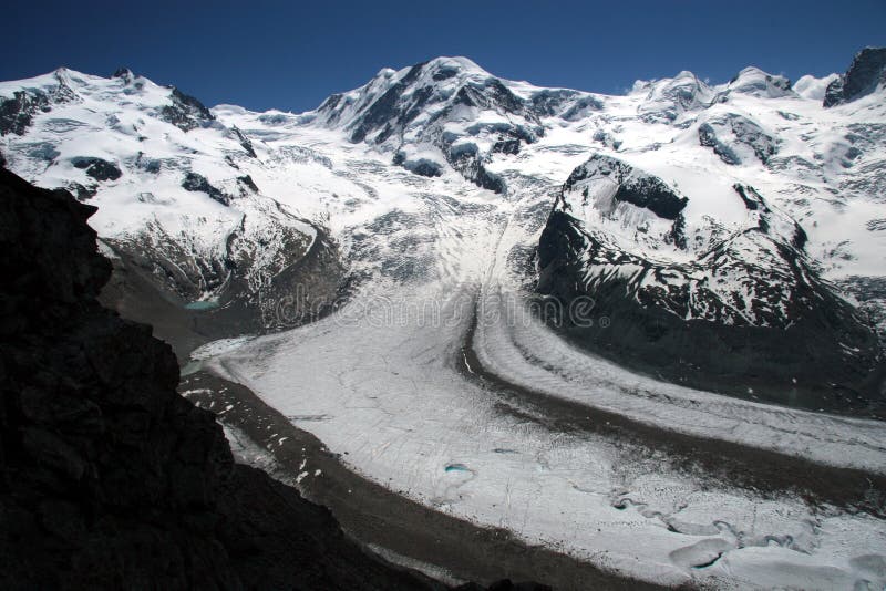 Icy Mountains stock image. Image of peak, terrain, alps - 1003809