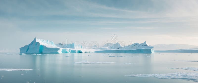 Icy Ocean Horizon Floating Glaciers Snow Stock Photos - Free & Royalty ...