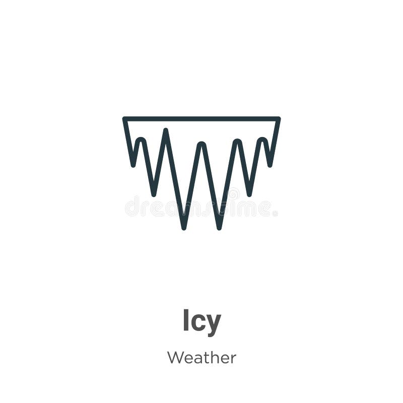 Icy line icon stock vector. Illustration of freeze, graphics - 100433444