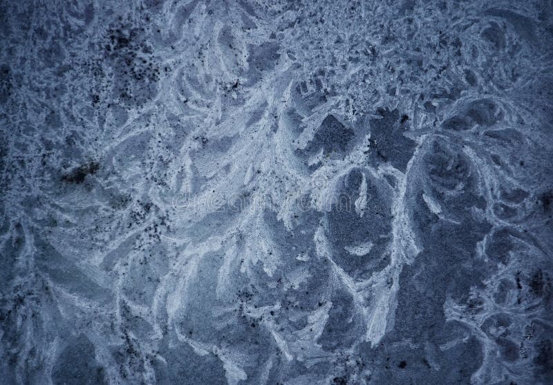 Icy Pattern on Frozen Window. Stock Image - Image of fantasy, hoarfrost ...