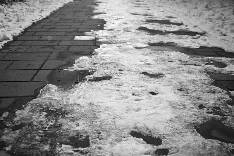 Icy pavement. stock image. Image of surface, white, street - 240015547
