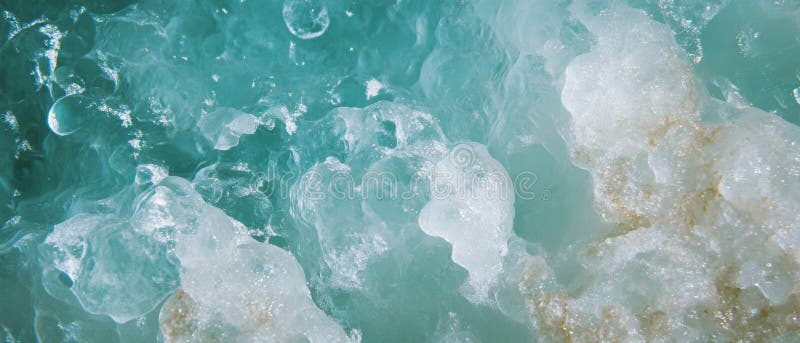 Icy Rain Droplets Create a Refreshing Natural Texture on a Cool Surface ...