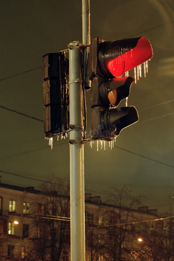 Icy red stock photo. Image of traffic, round, transportation - 284464