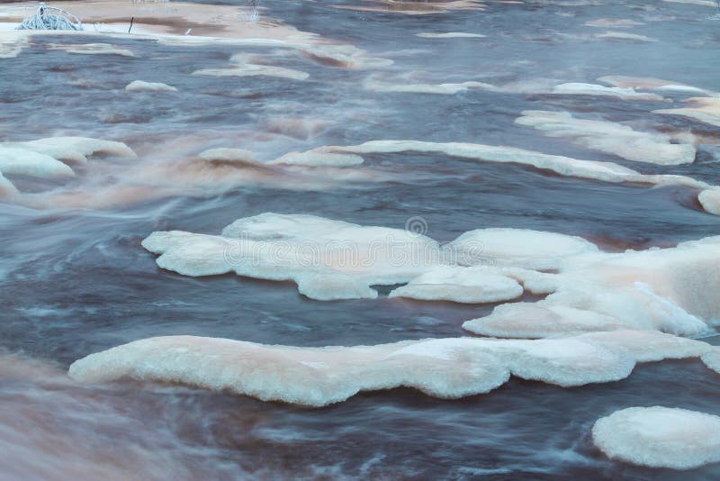 Icy river stock image. Image of snow, scene, stream, frozen - 36993935