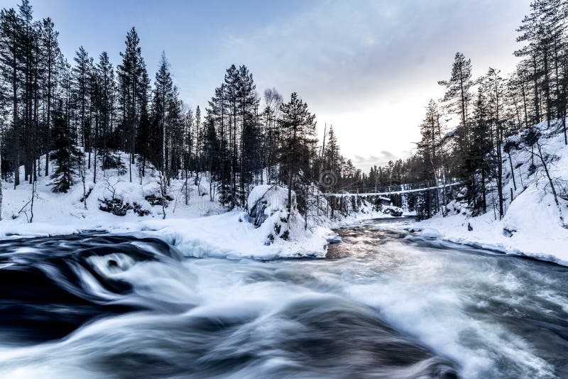 Icy river stock image. Image of tree, cold, hiking, flowing - 59559253