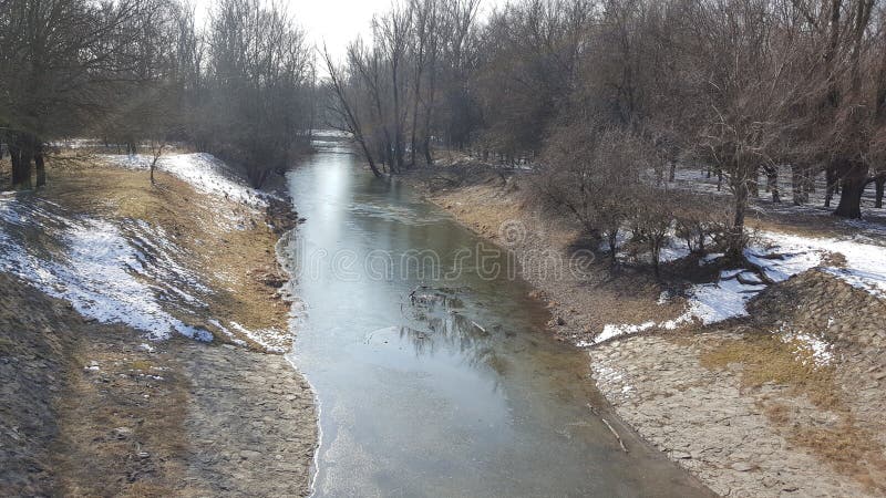 Icy river stock image. Image of beautyful, vegetation - 139317581