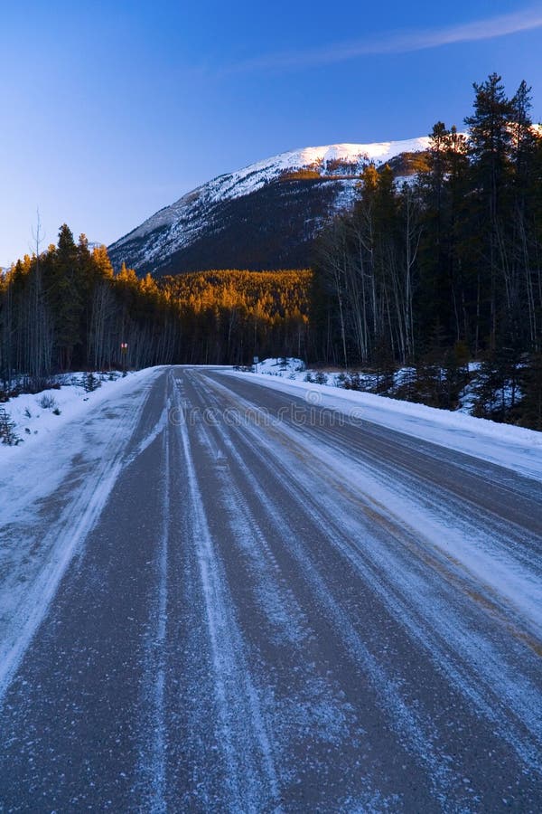 Icy Mountain Road stock image. Image of outdoors, travel - 505799