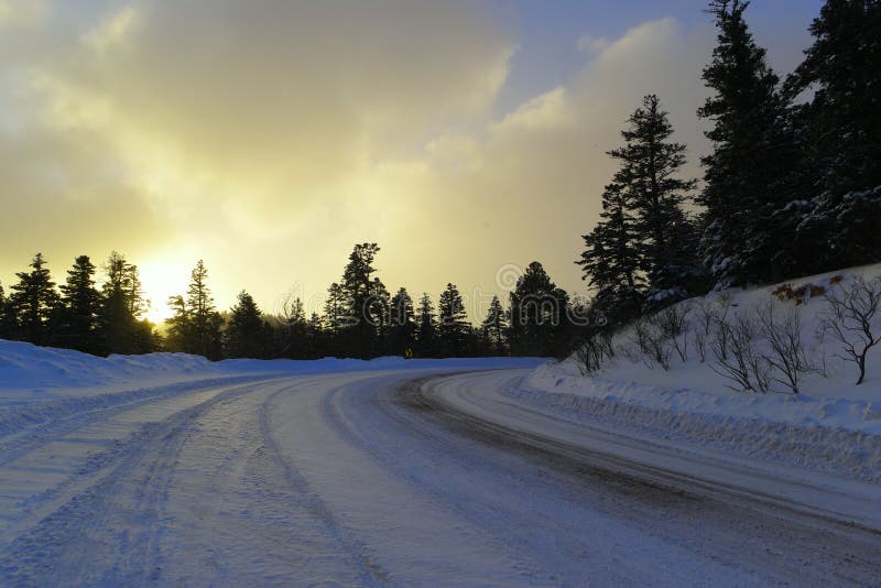 Icy road stock photo. Image of sandia, road, cold, path - 65489806