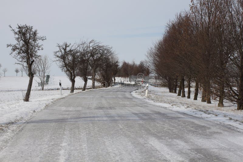 Icy roadway stock photo. Image of accident, danger, season - 36473550