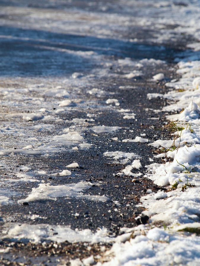 Icy sidewalk stock photo. Image of winter, road, maintenance - 66942368