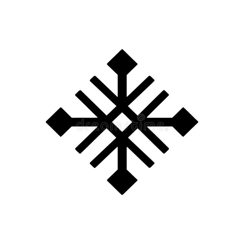 Icy snow frost nova icon stock vector. Illustration of frozen - 306214133