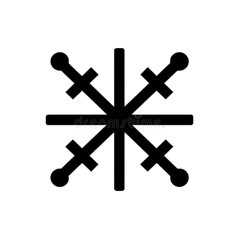 Icy snow frost nova icon stock vector. Illustration of charm - 306214135