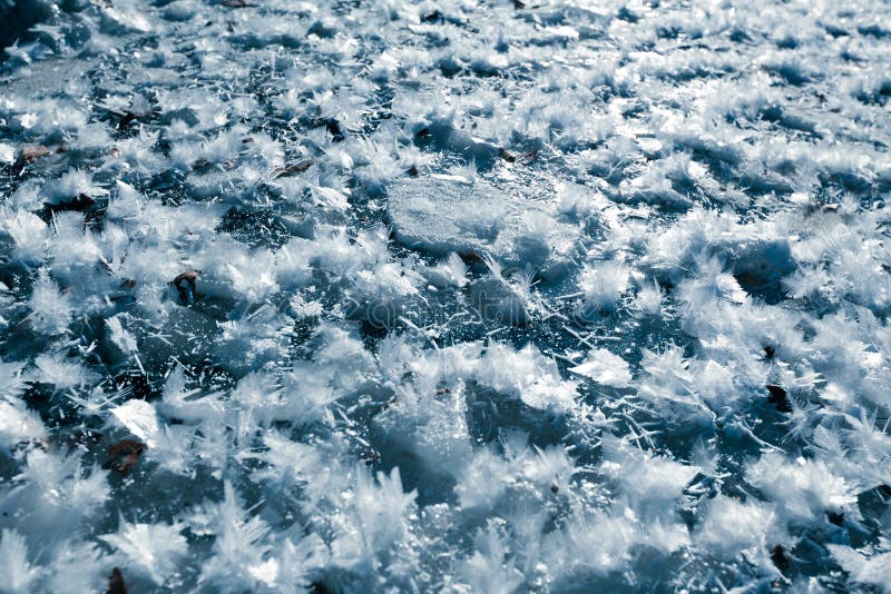 Icy snowflakes stock photo. Image of nature, surface - 23355232