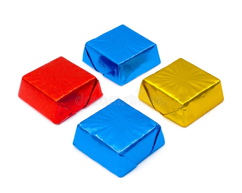 Icy Square Chocolates stock image. Image of delicious - 211459897