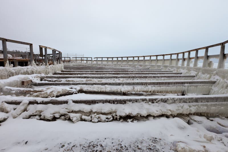 Icy steps stock photo. Image of frost, field, still, outlook - 23259328