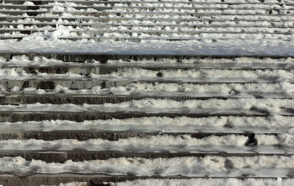 Icy steps stock photo. Image of icing, snow, fracture - 65083094