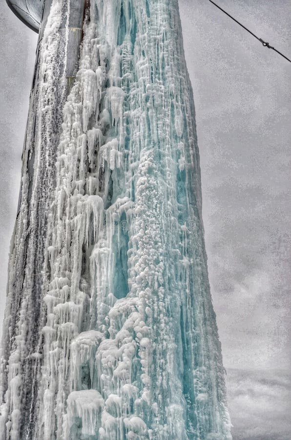 The Icy Tower stock image. Image of tree, white, frost - 306966147