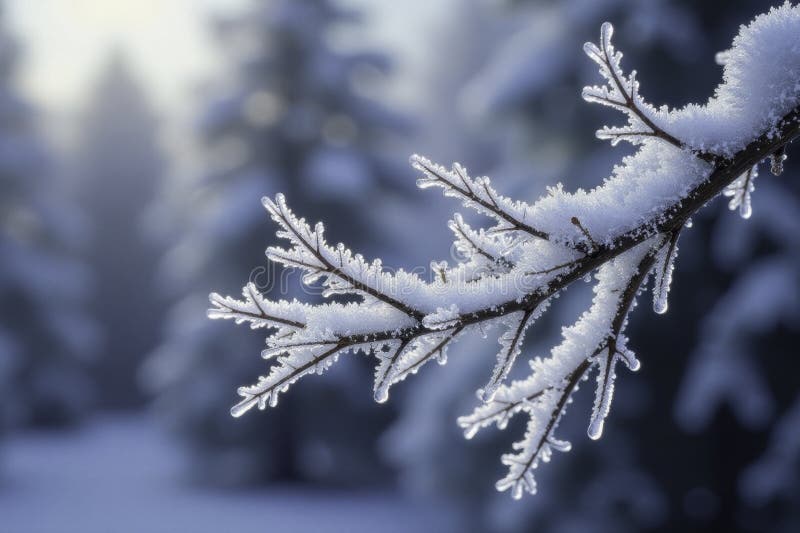 Icy Tree Limbs Covered with Sparkling Ice Crystals, Nature, Ice ...