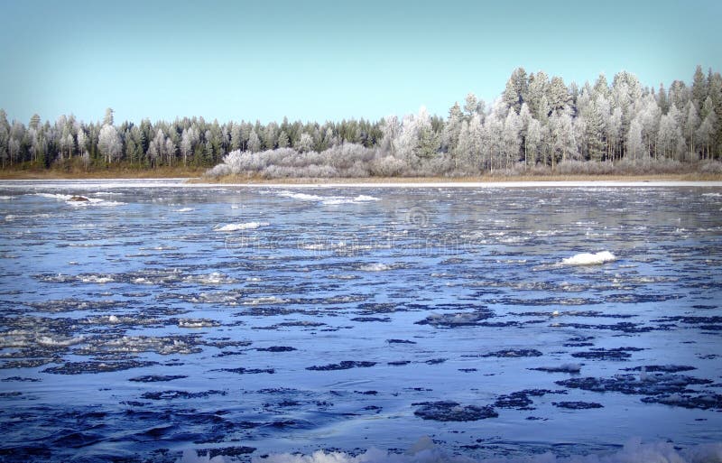 Icy water stock image. Image of flowing, background, snowy - 19374683