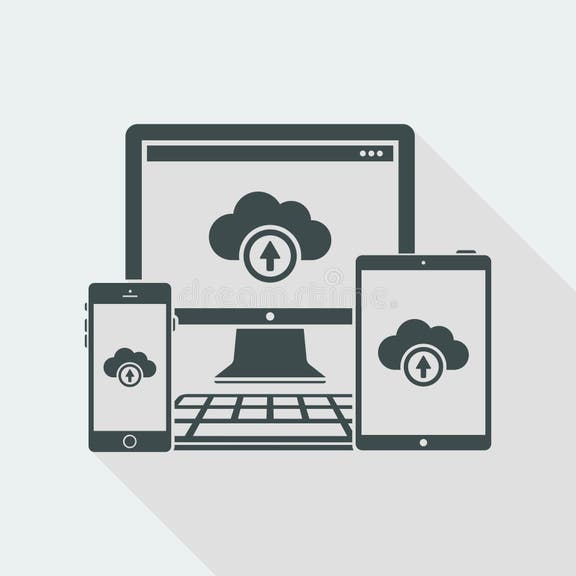 IcÃ´ne Cloud MultipÃ©riphÃ©riques Illustration de Vecteur - Illustration du dispositif ...