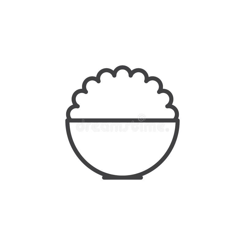 Icône D'ensemble De Bol De Riz Illustration de Vecteur - Illustration du illustration ...