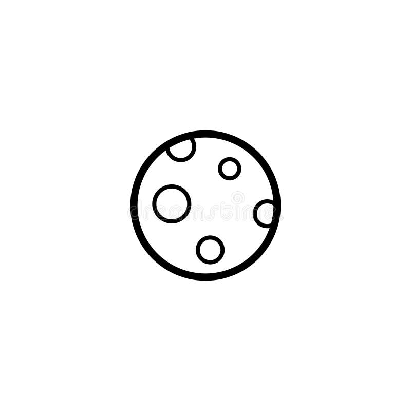 Icône D'ensemble De Pleine Lune Illustration de Vecteur - Illustration du illustration, mois ...