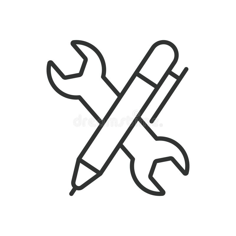 Icône D'écriture Technique Dans La Conception En Ligne. Manuel Technique D'écriture ...