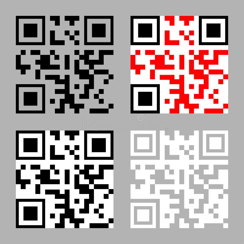 Icône De Code Qr Définissez Les Symboles De Qrcode Le Concept De