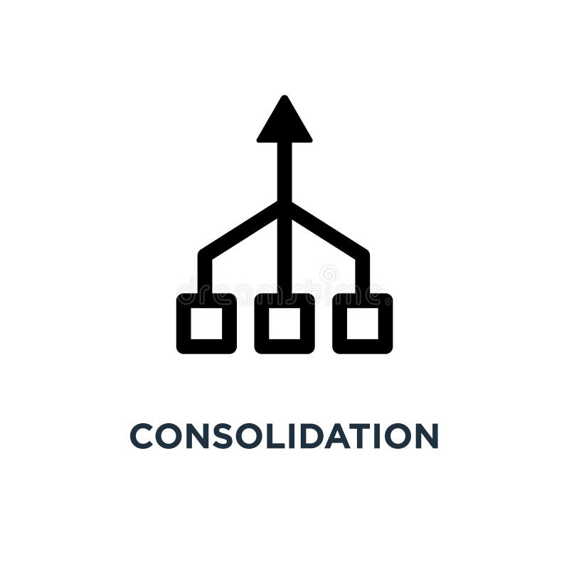 Icône De Consolidation Conception De Symbole De Concept De Consolidation, Vecteur Illustration ...
