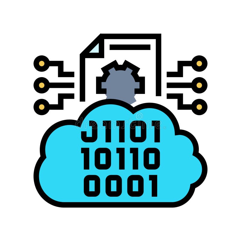 Icône De Couleur De Processus Métier Cloud Computing Illustration de ...