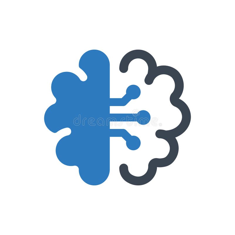 Icône De Cyber-intelligence Artificielle Illustration de Vecteur - Illustration du symbole ...
