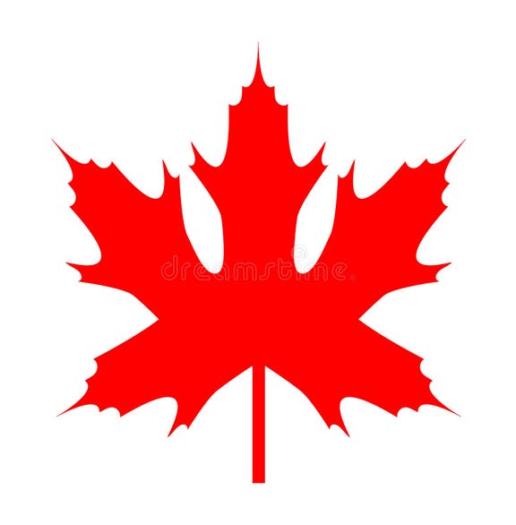 Icône De Feuille D'érable Rouge Illustration de Vecteur - Illustration du canadien, érable ...