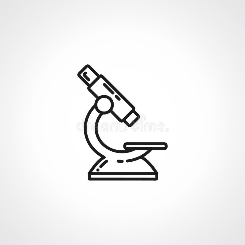 Icône De Ligne De Microscope. Icône Microscope Illustration de Vecteur - Illustration du ...