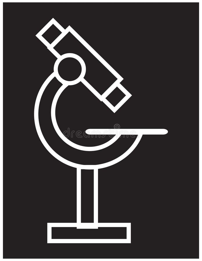 Icône De Ligne De Microscope Simple Noir Illustration de Vecteur - Illustration du docteur ...