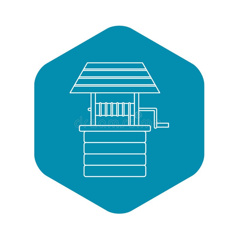 Icône De Puits D'eau, Style Simple Illustration de Vecteur - Illustration du affermage, pays ...