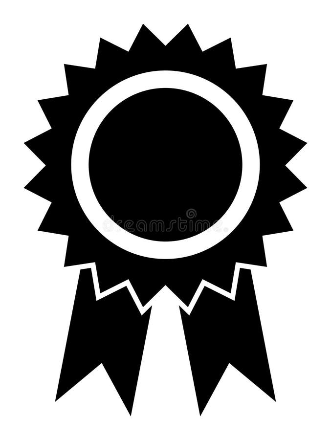 Icône De Ruban De Récompense Vectorielle Illustration de Vecteur - Illustration du noir, concept ...