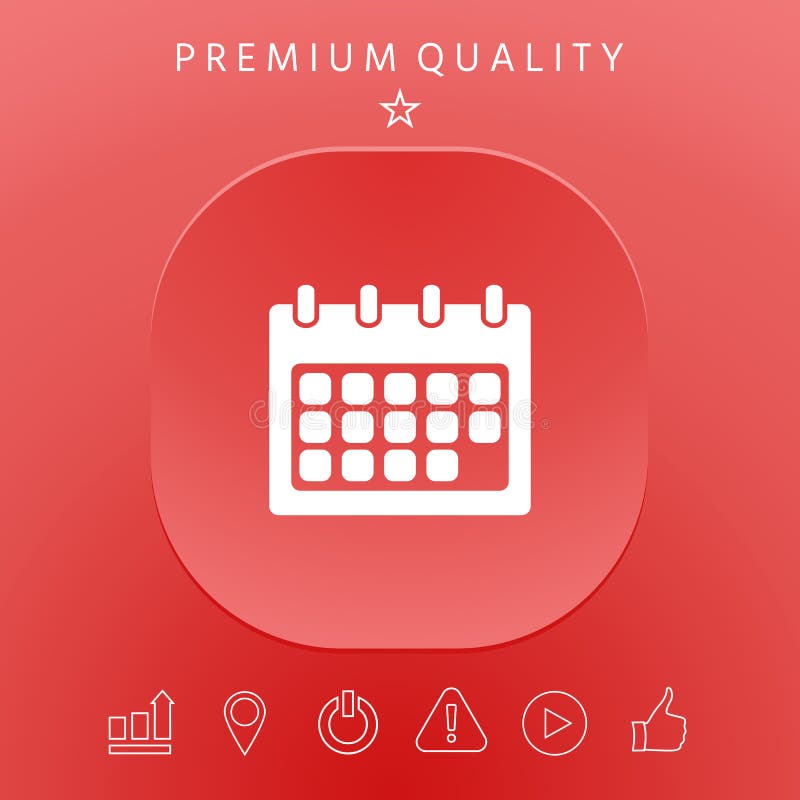 Icône De Symbole De Calendrier Illustration de Vecteur - Illustration du conception, papier ...