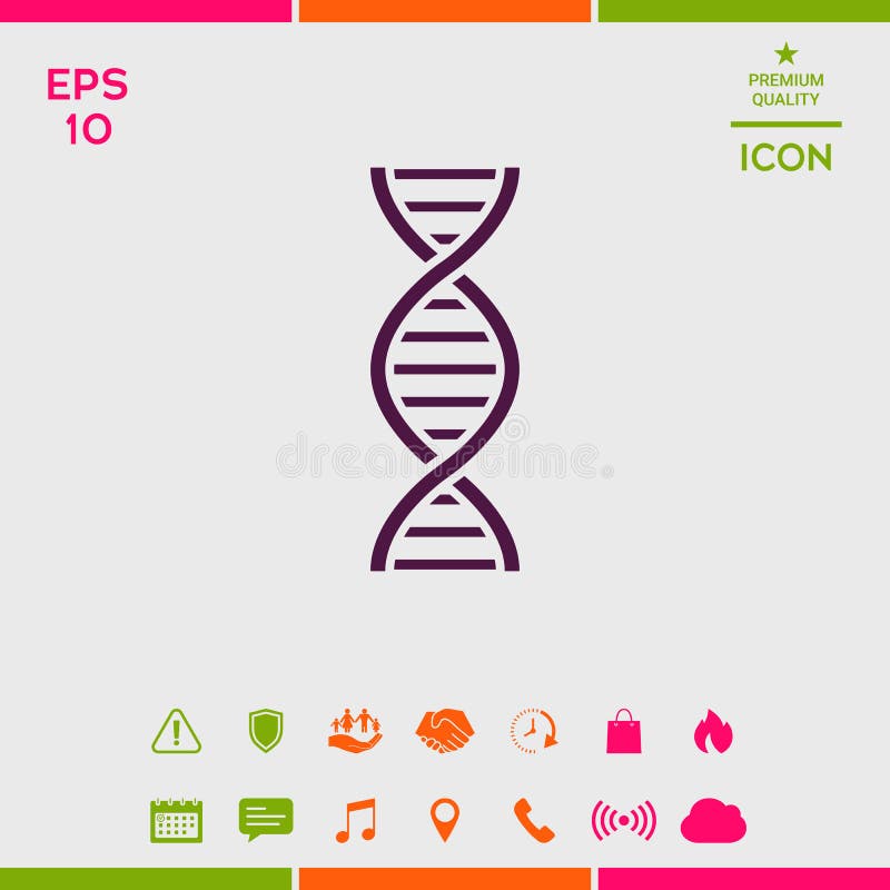 Icône de symbole d'ADN illustration de vecteur. Illustration du molécule - 118065864