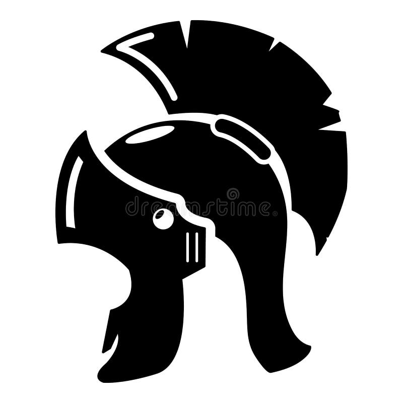 Logo Romain De Casque De Gladiateur Illustration de Vecteur - Illustration du silhouette, romain ...