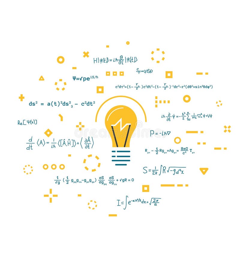 L'ampoule De La Science Montre La Physique Et Les Formules De Chimie ...