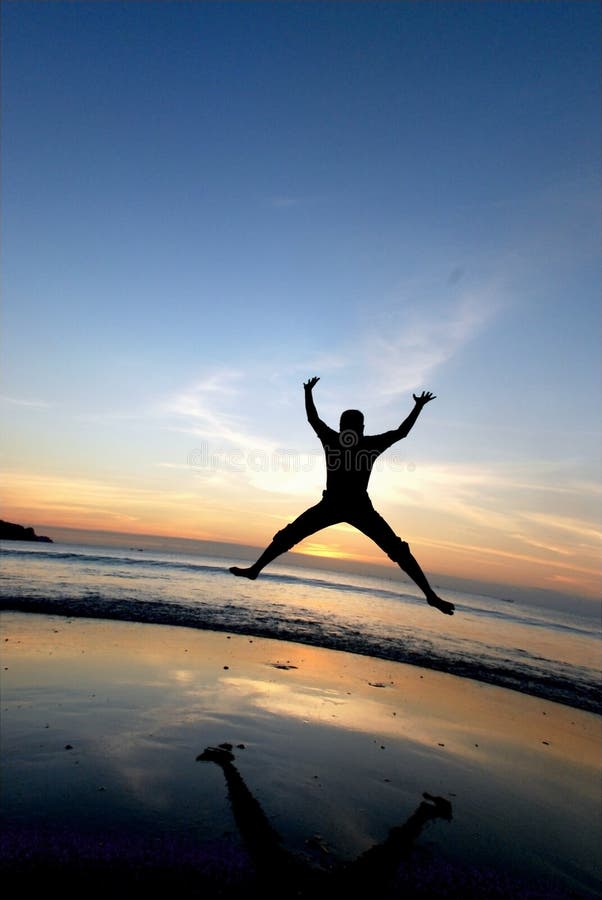 Freedom jump on the field stock image. Image of meadow - 20226709