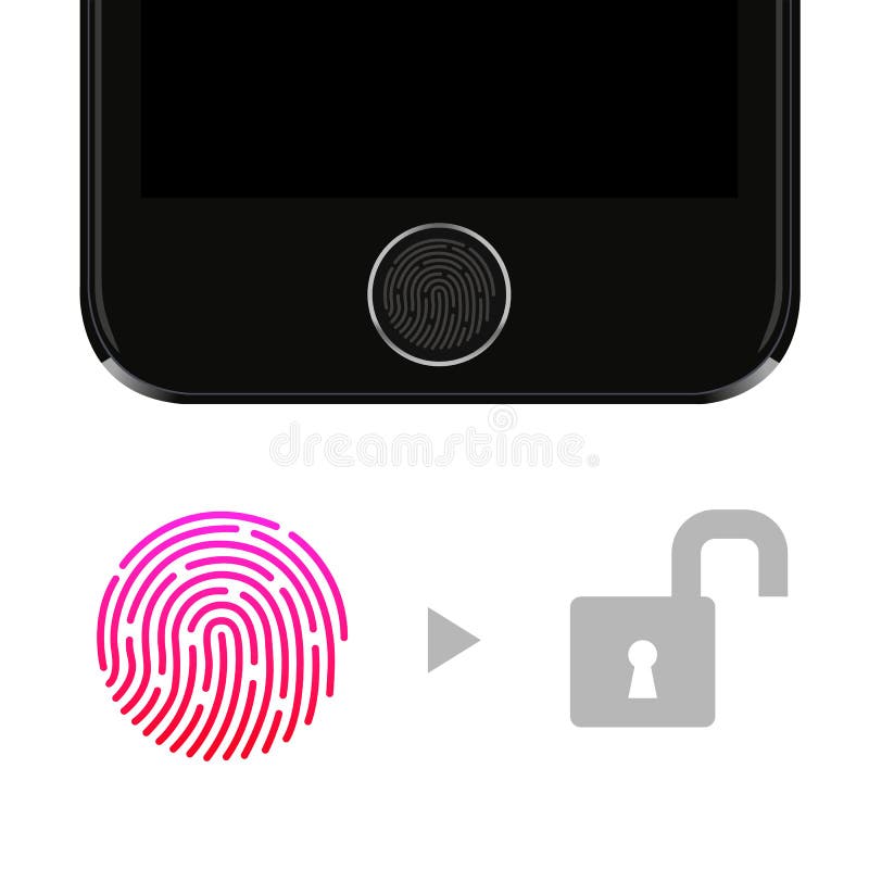 ID App Icon. Fingerprint Vector Illustration Stock Vector ...