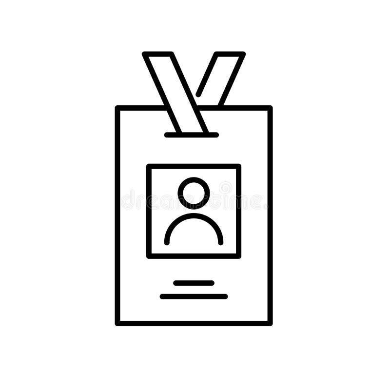 ID badge holder. Work pass stock vector. Illustration of horizontal ...