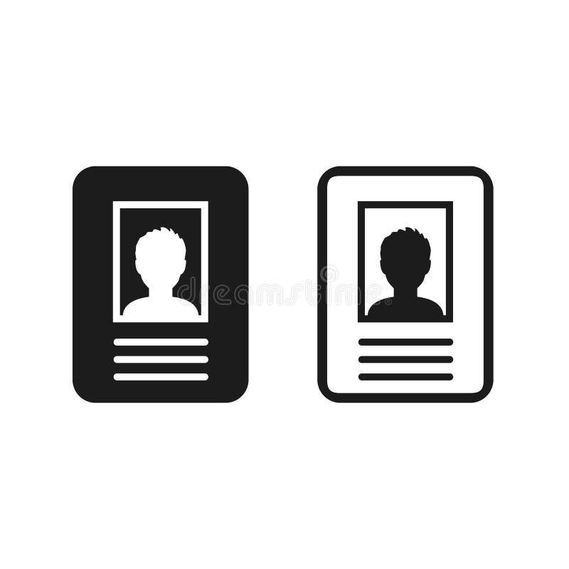 Identification Card Frame Border Template Design Set Stock Vector ...