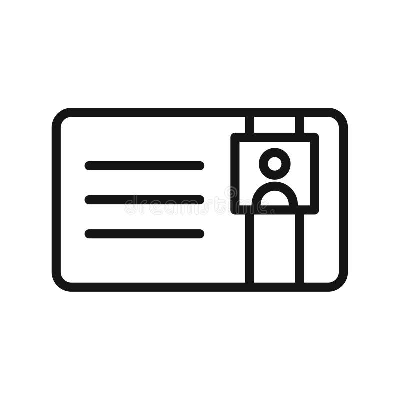 ID Badge Icon Perfect for Identification and Security Stock Vector ...