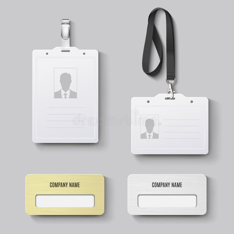 Id badge. Vector set stock vector. Illustration of object - 59686260