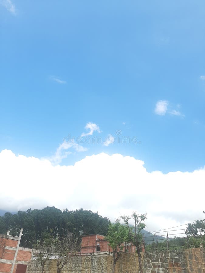 Blue Sky with Clouds,Wallpaper, Overhead Stock Image - Image of terrain ...